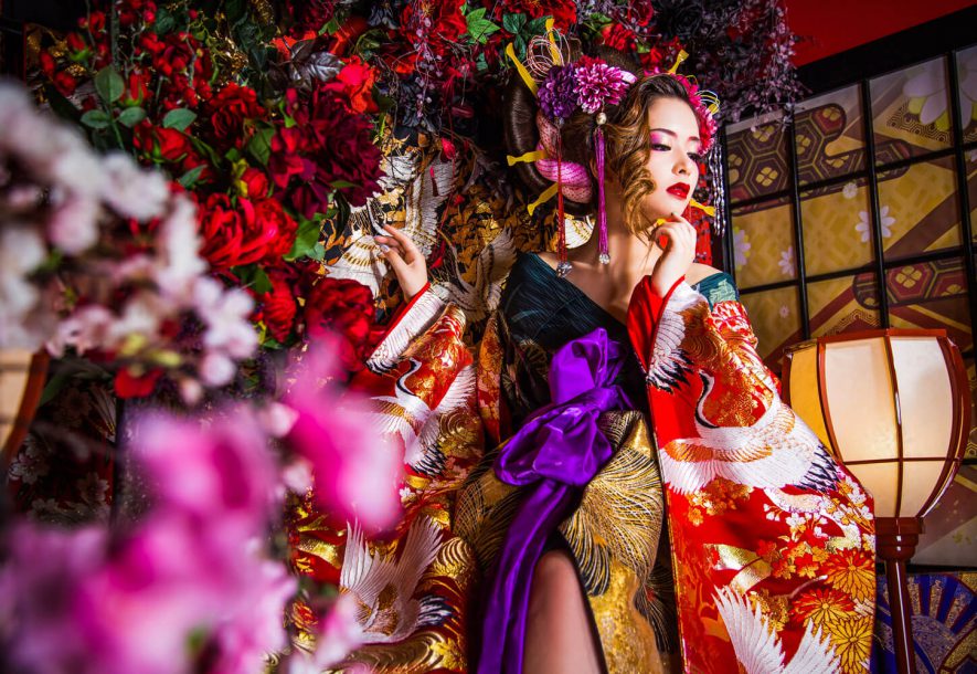 花魁の髪型 | 京都花魁体験スタジオ 心-花雫-