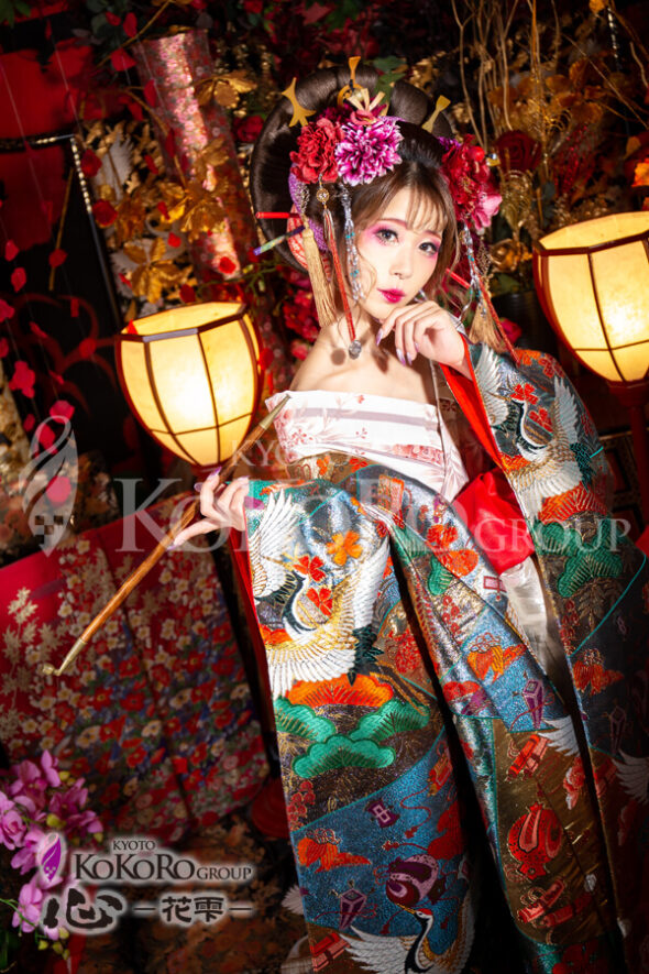 今っぽメイクで花魁体験♡( ˘ω˘) | 京都花魁体験スタジオ 心-花雫-